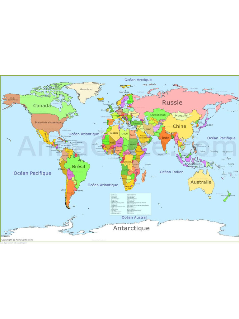 Carte Monde Grande Carte Nom Pays | PDF