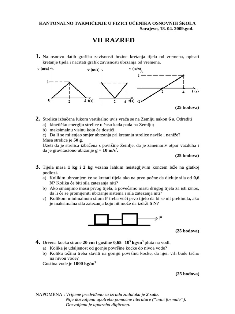 VII Razred - Zadaci | PDF