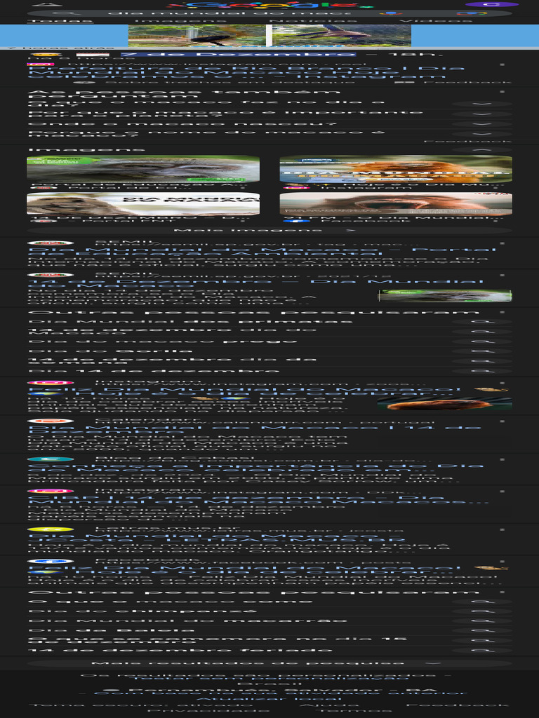 Dia Mundial Do Macaco - Pesquisa Google | PDF