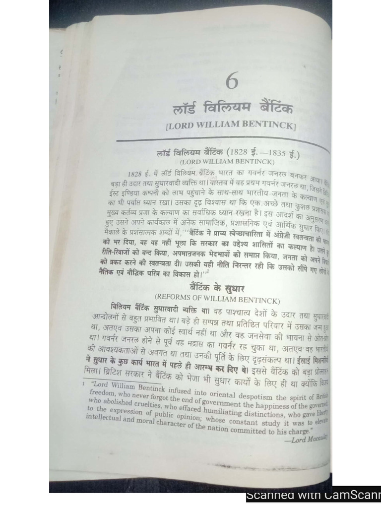 Lord Bentinck | PDF