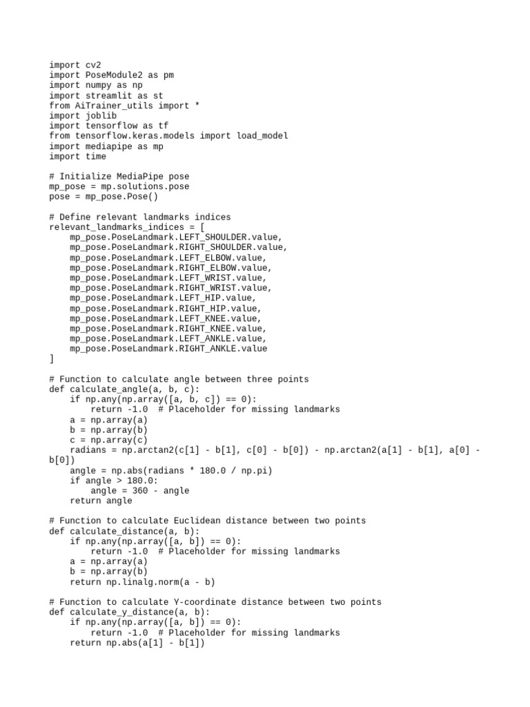 Import cv2 Import PoseModule2 | PDF
