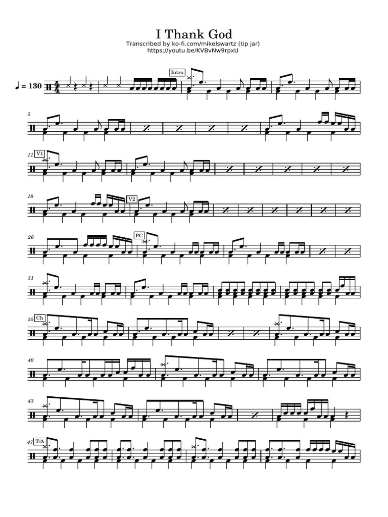 I Thank God Sheet Music PDF | PDF