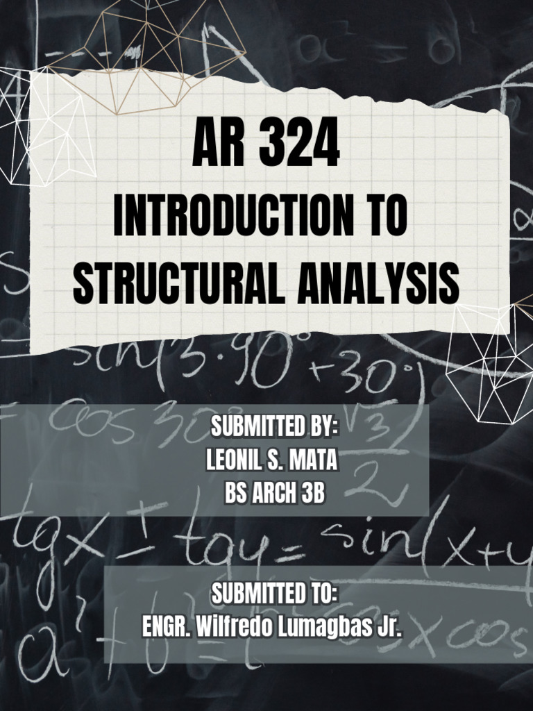 AR 324 Introduction To Structural Analysis | PDF | Beam (Structure) | Structural Analysis