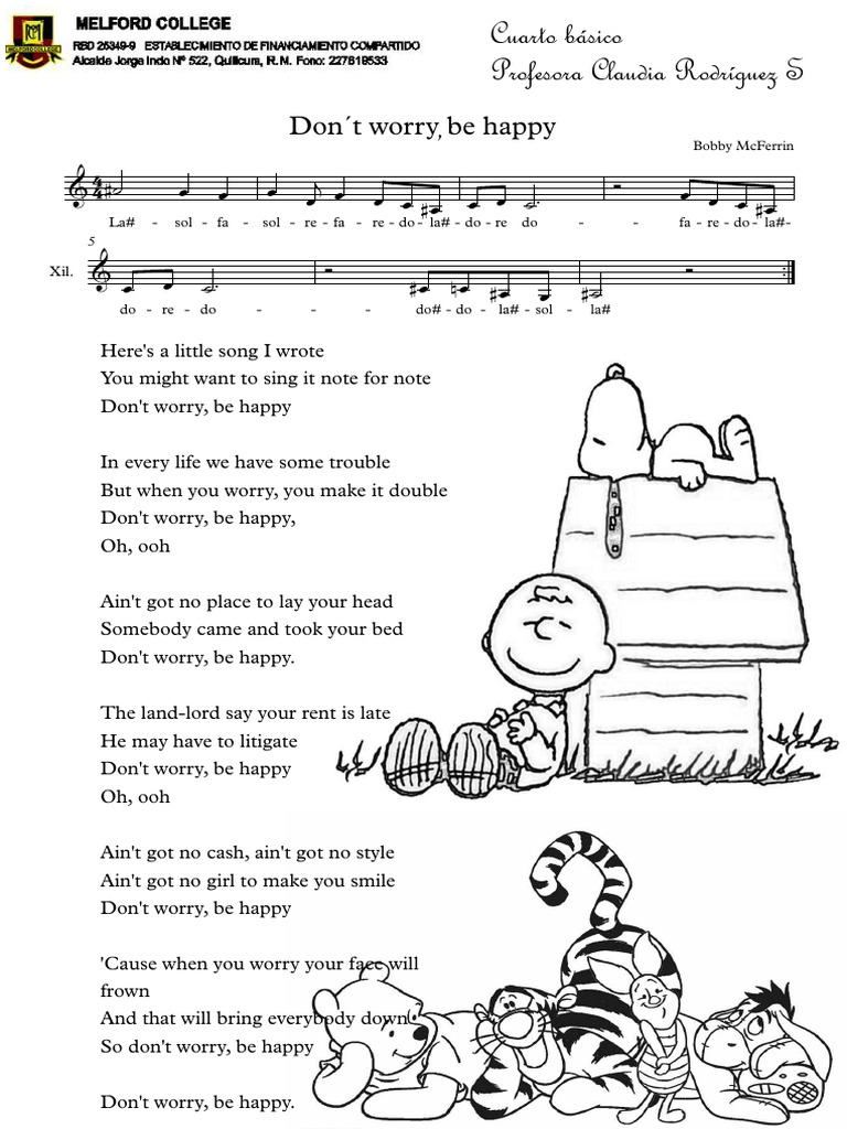 Don T Worry Be Happy - Cuarto - Basico | PDF