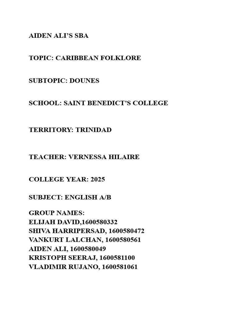 Exploring Douens in Caribbean Folklore | PDF | Folklore | Storytelling