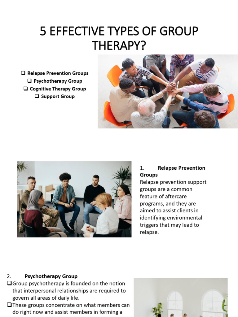 Effective Types of Group Therapy | PDF
