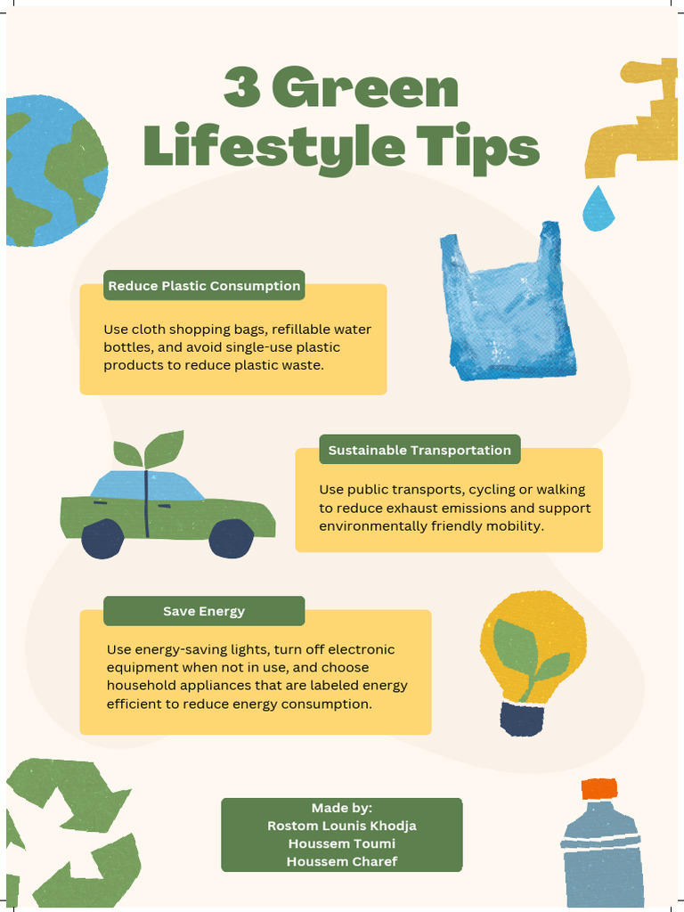 3 Green Lifestyle Tips | PDF