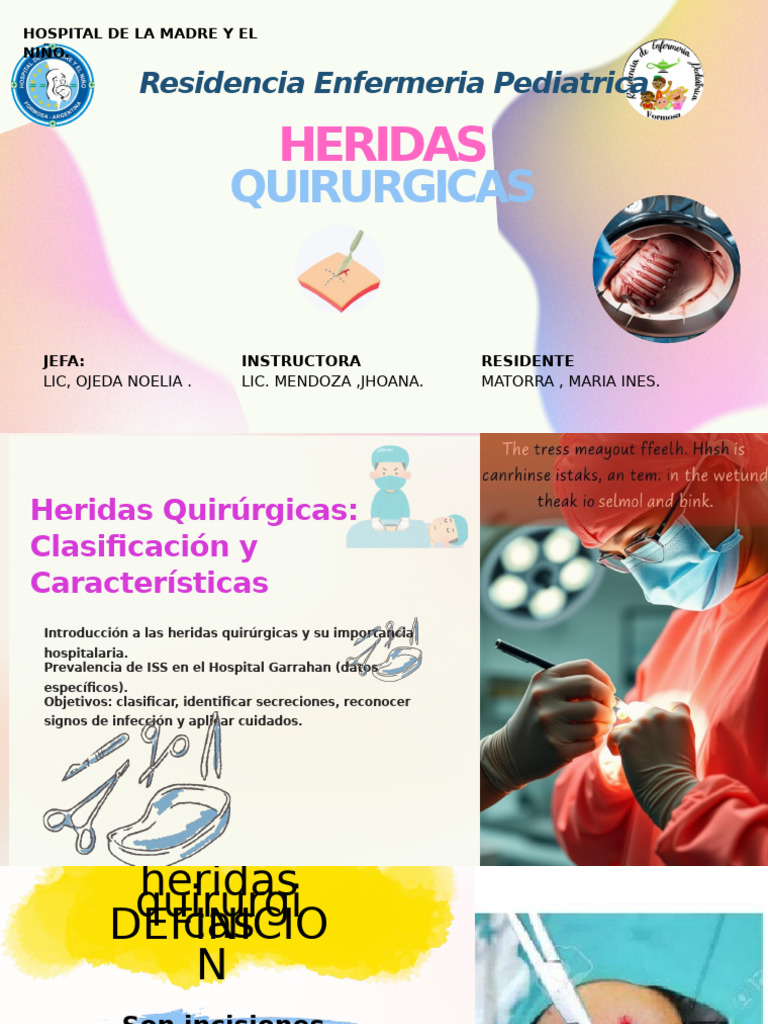 Heridas Quirurgicas | PDF | Herida | Especialidades Medicas