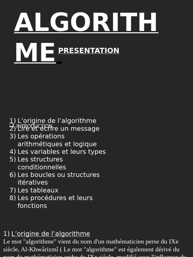 Presentation 22 | PDF | Structure de contrôle | Programmation informatique