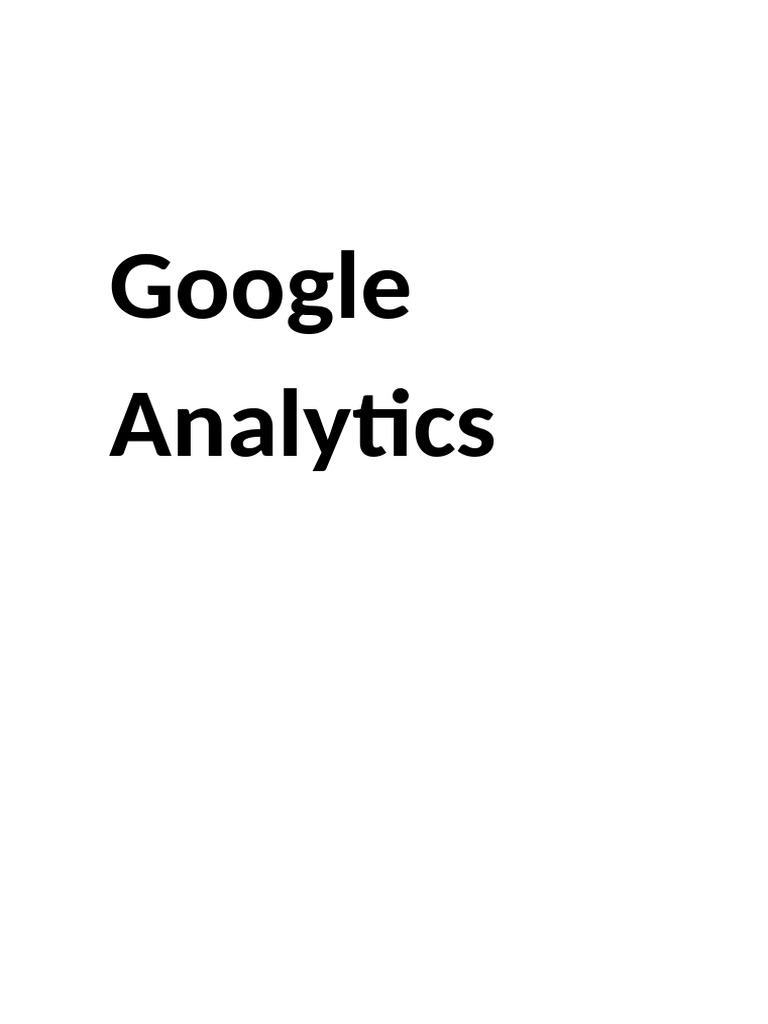 texto google Analytics | PDF | Red mundial | Internet y web