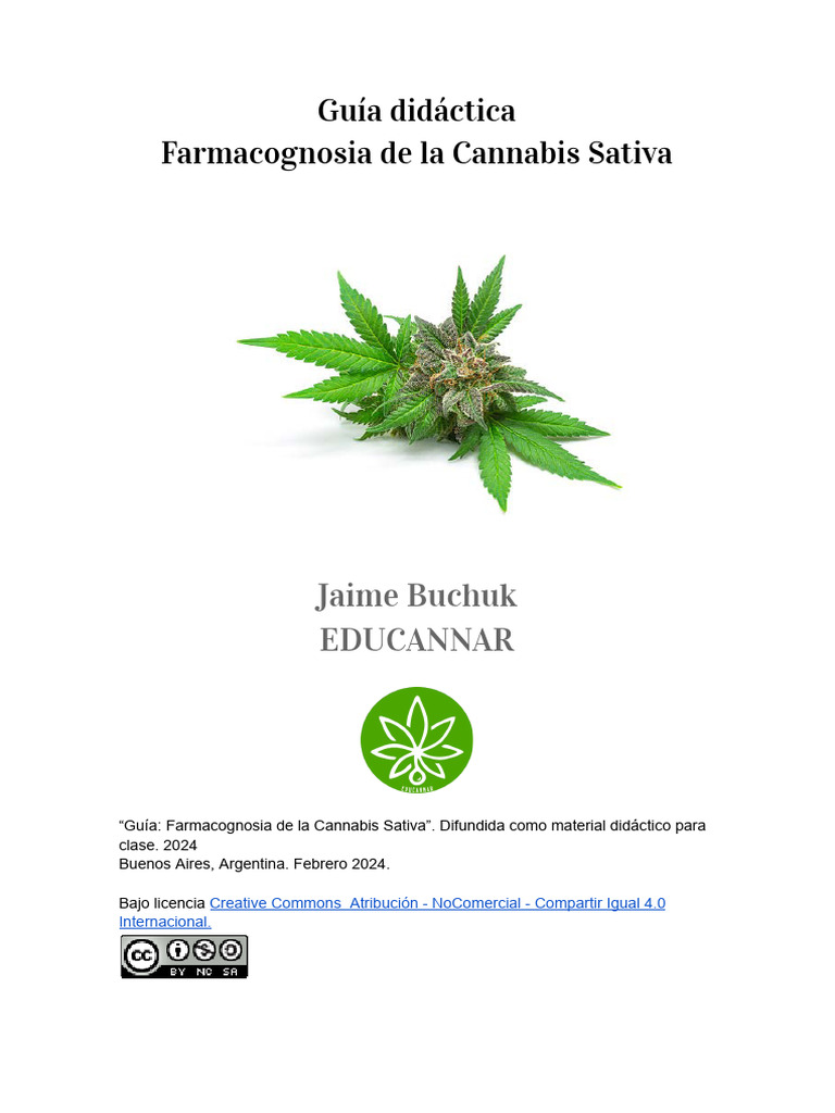 M I BIBLIOGRAFÍA Guía Didáctica Farmacognosia de La Cannabis Sativa | PDF | Hormona Vegetal ...