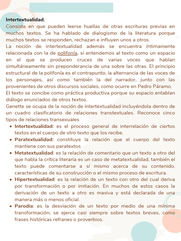 Intertextualidad | PDF | Intertextualidad | Escritura