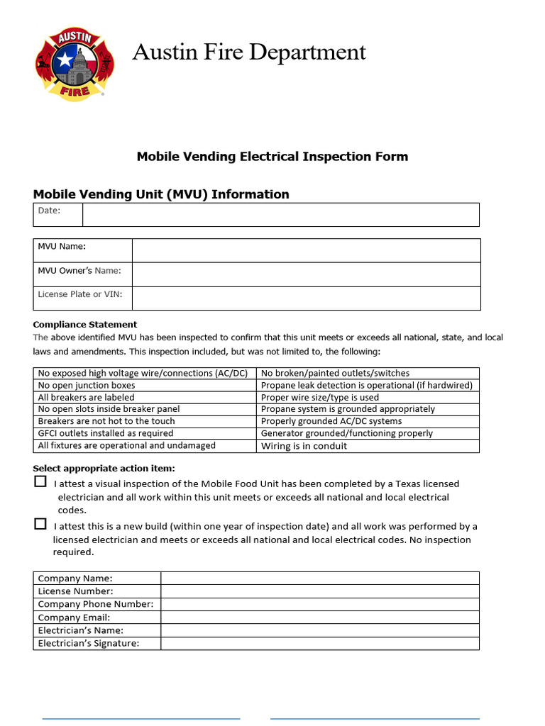Electrical Inspection Form | PDF