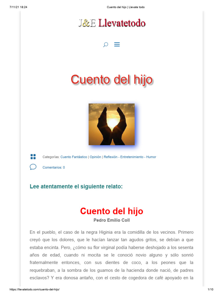 Cuento de la negra Higinia | PDF | Creencia religiosa y doctrina