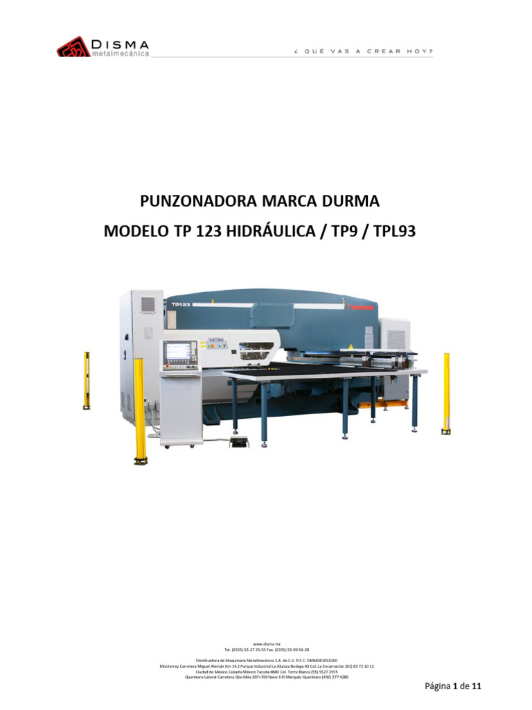 FT Durma TP123 TP9 TPL93 | PDF | México