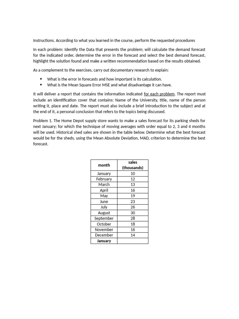 Trabajo Final | PDF | Forecasting | Mean Squared Error