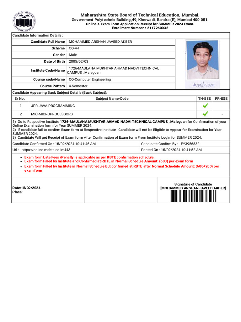 Maharashtra State Board of Technical Education, Mumbai | PDF | Educational Stages | Qualifications