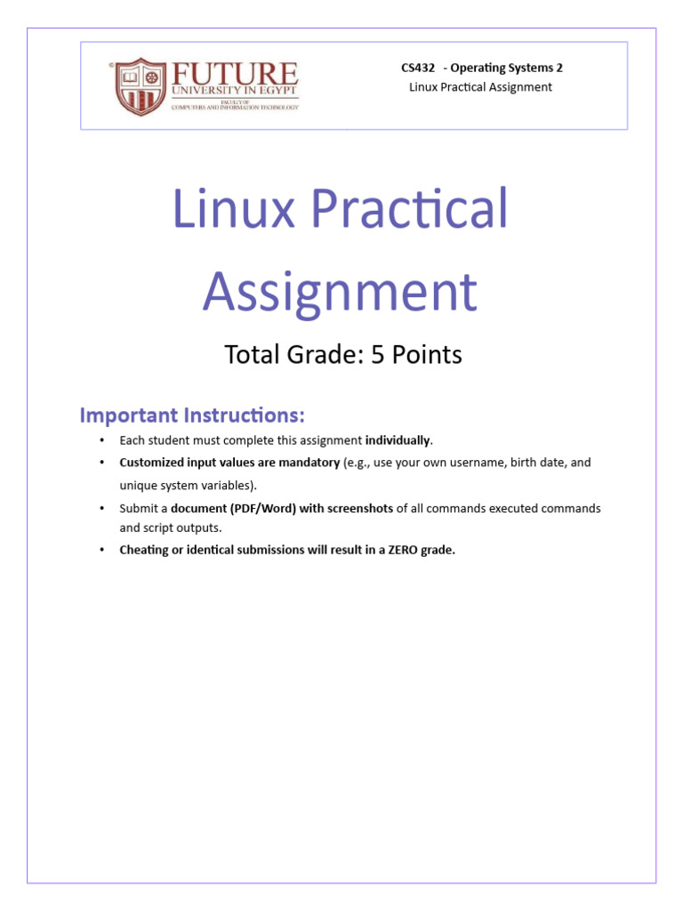 Linux Practical Assignment - C1.2. | PDF | Computer File | Directory ...