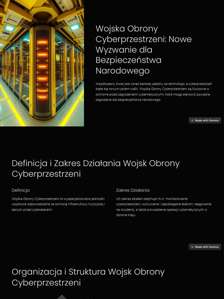 Wojska Obrony Cyberprzestrzeni Nowe Wyzwanie Dla Bezpieczenstwa Narodowego | PDF