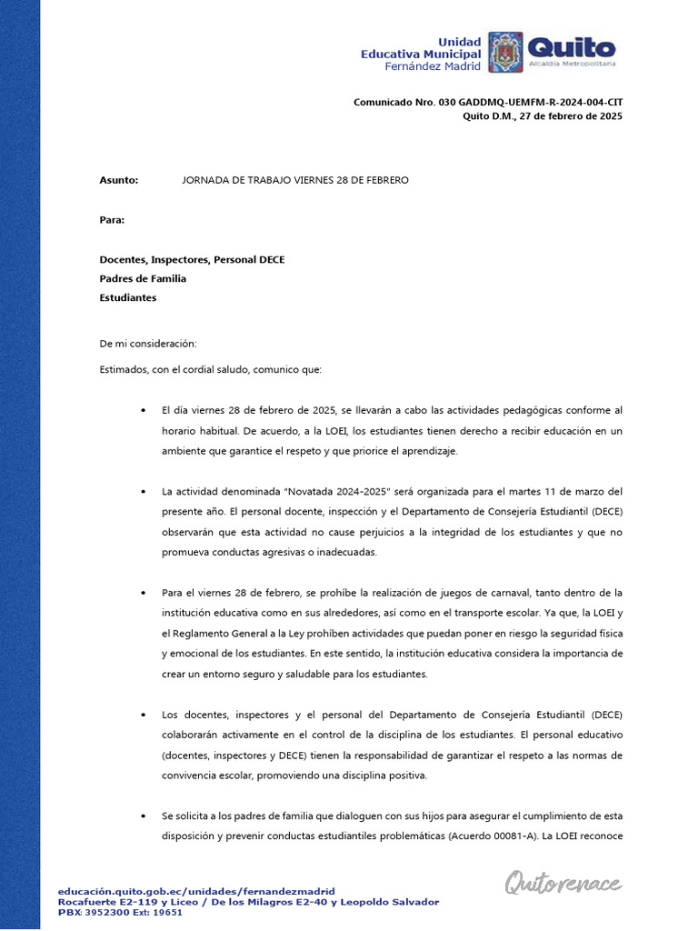 Comunicado n030 28 de Febrero-Signed-Signed | PDF