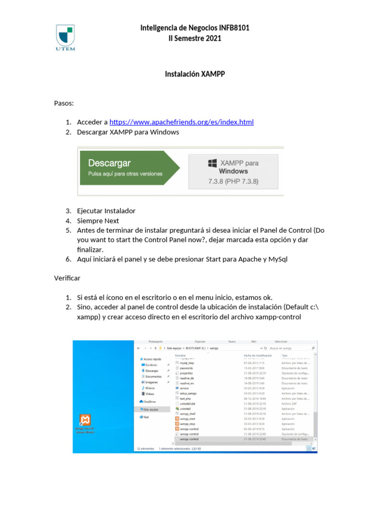 Instalacion Xampp | PDF