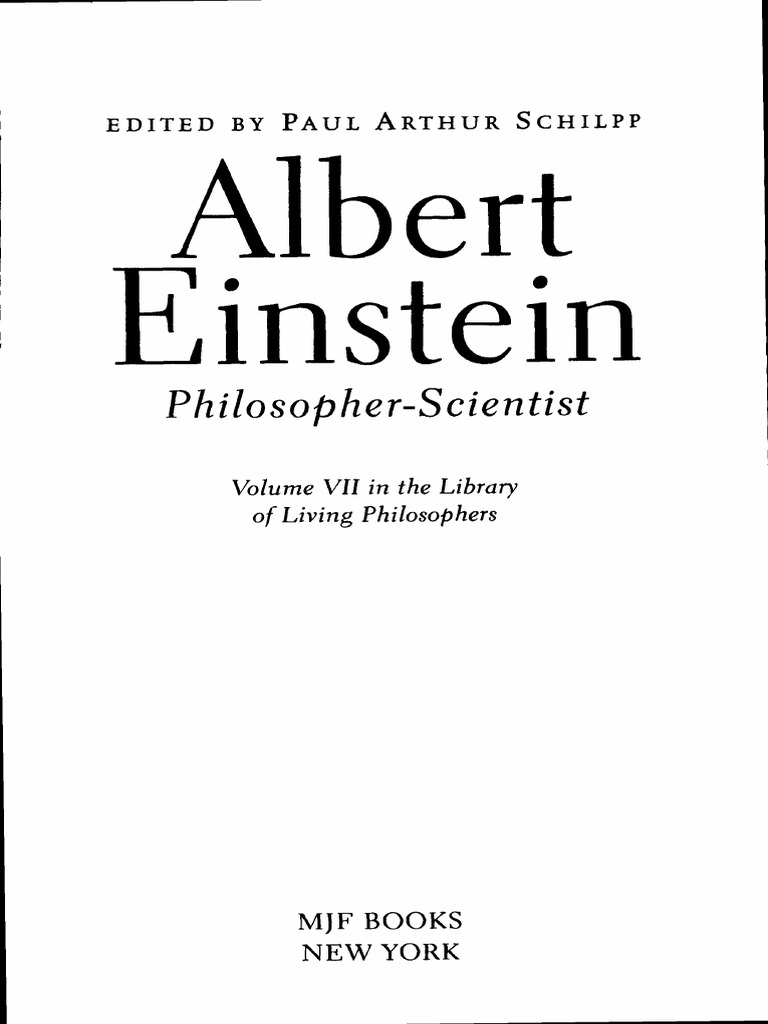Albert Einstein Philosopher Scientist | PDF