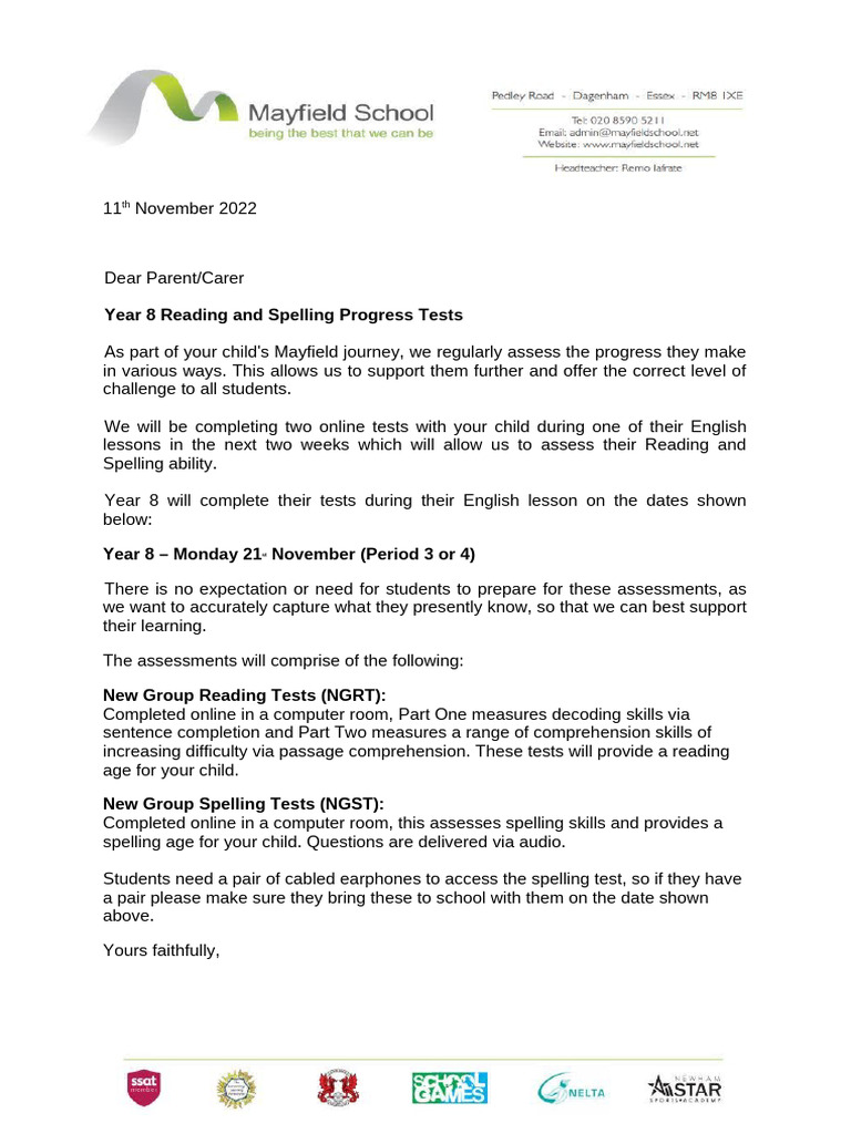 Yr-8-Reading-Spelling-Progress-Test-21-Nov-22 | PDF