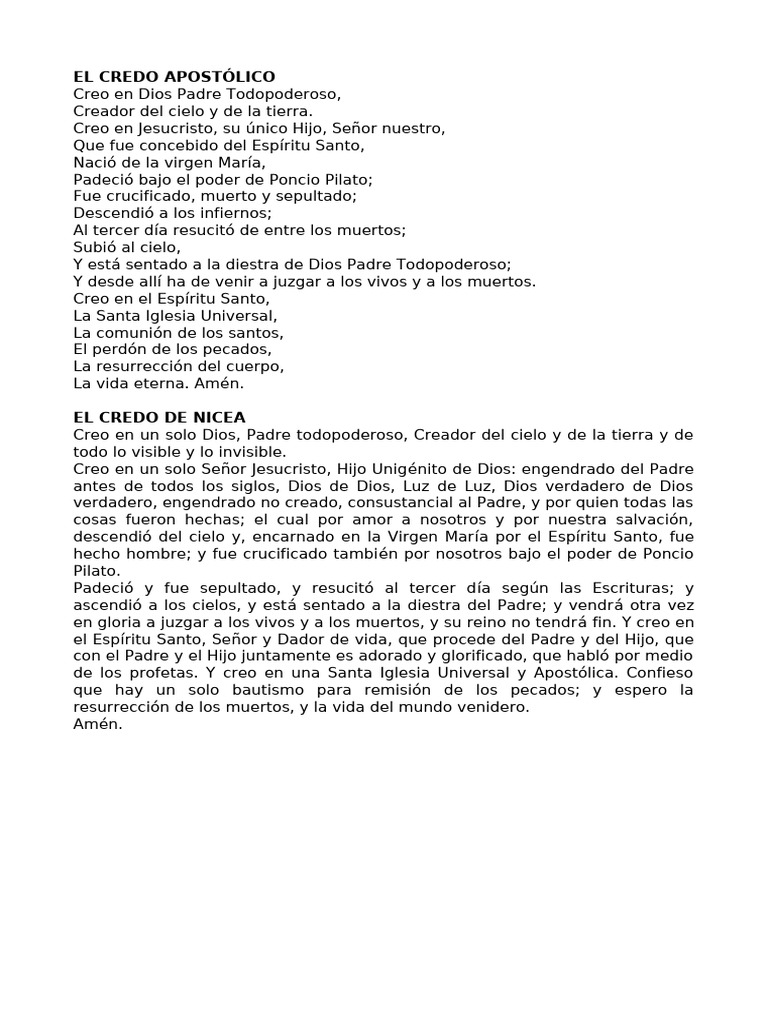 El Credo | PDF