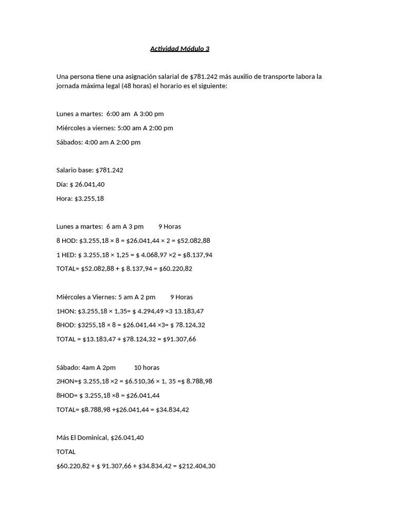 actividad Módulo 3 | PDF