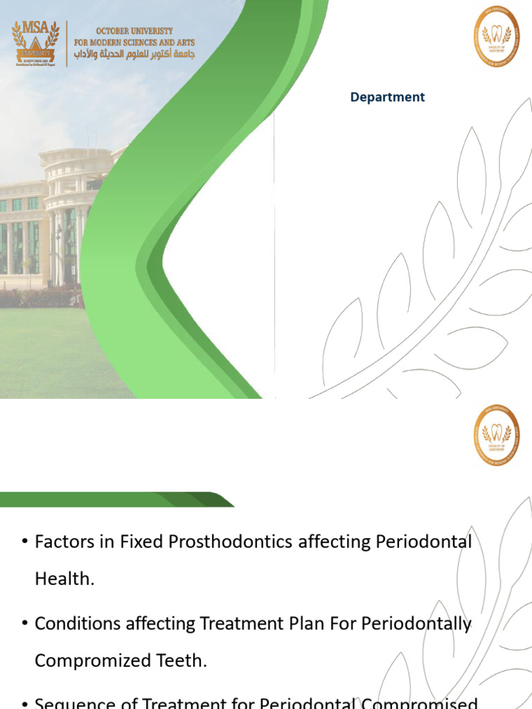 Periodontal Considerations | PDF | Periodontology | Dentistry