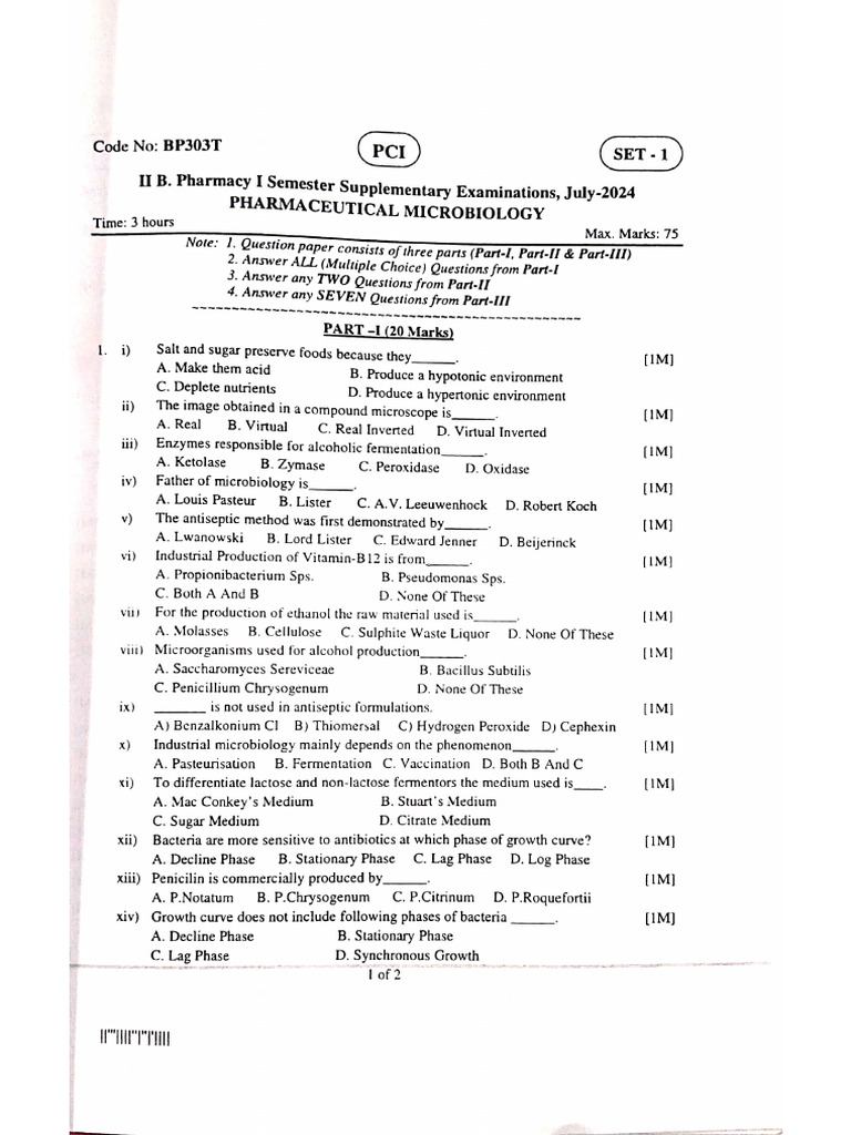 Micro Biology Sem Papers | PDF