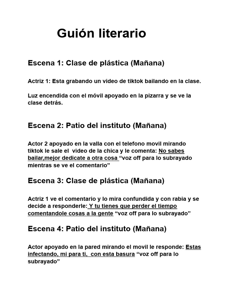 Guión literario (1) | PDF