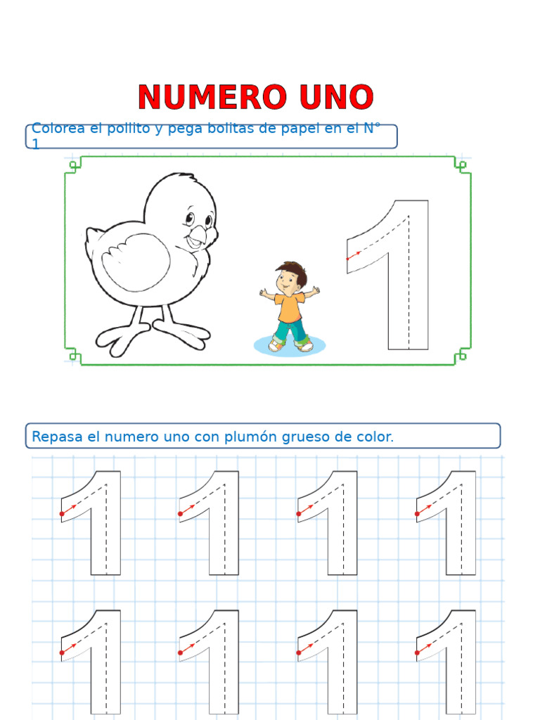 Numero Uno para Ninos de 3 Anos | PDF