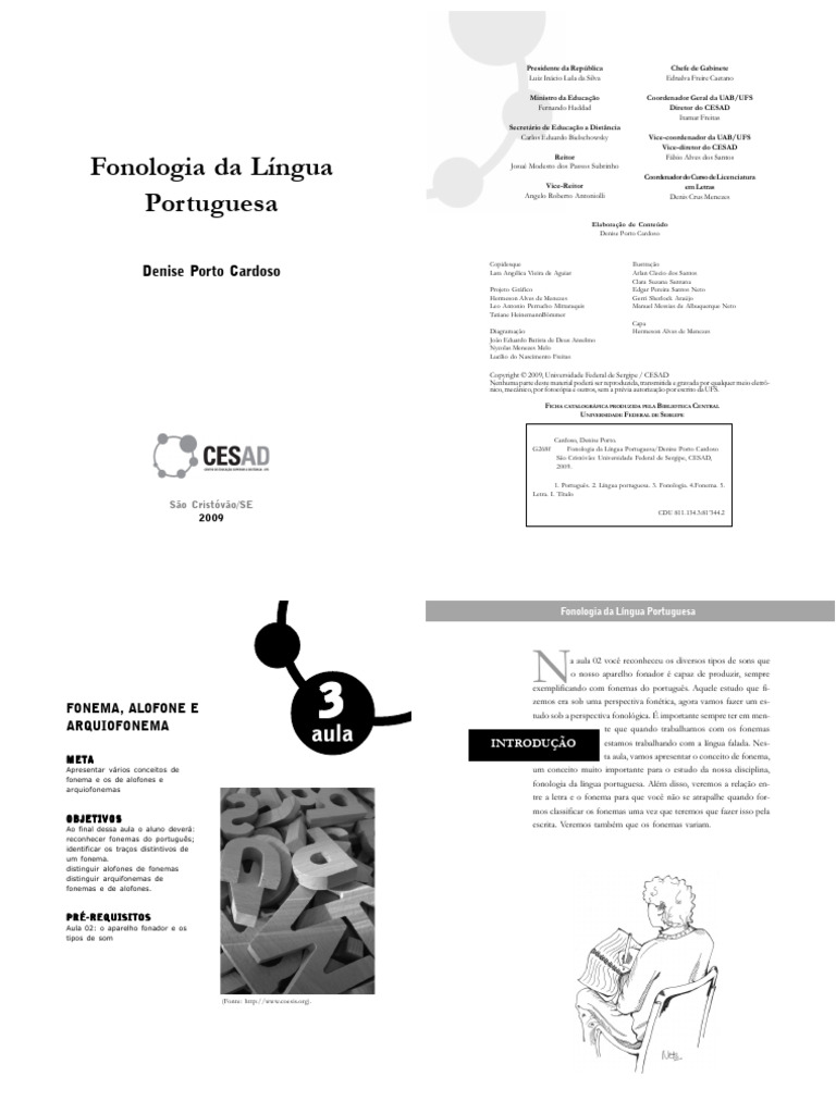 TEXTO 13 - Fonema Alofone e Arquifonema - Denise Cardoso | PDF | Fonema | Fonética