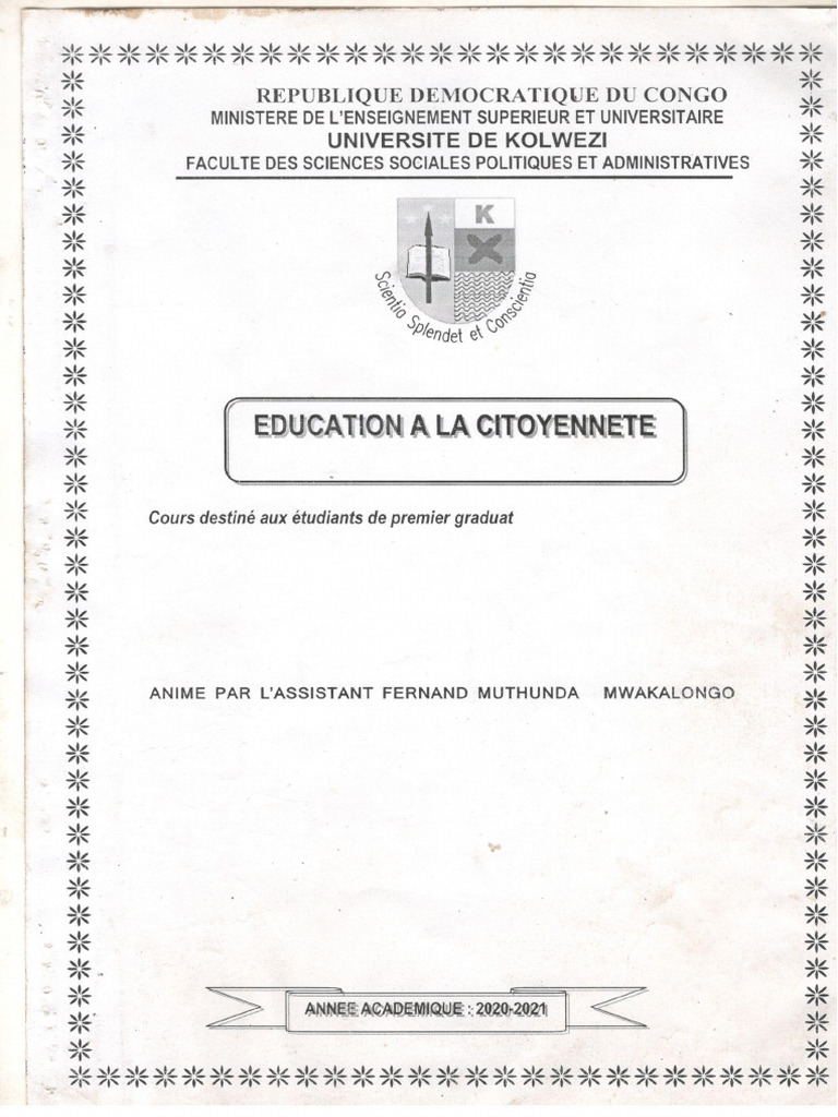 Education A La Citoyennete | PDF