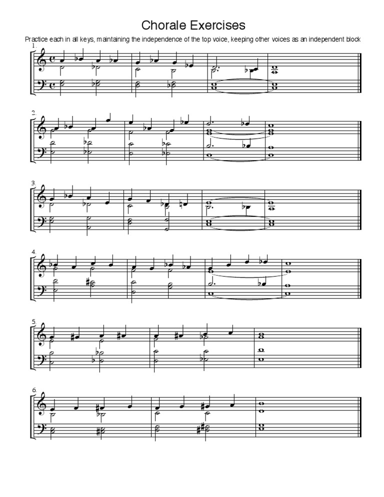 Chorale Exercises | PDF