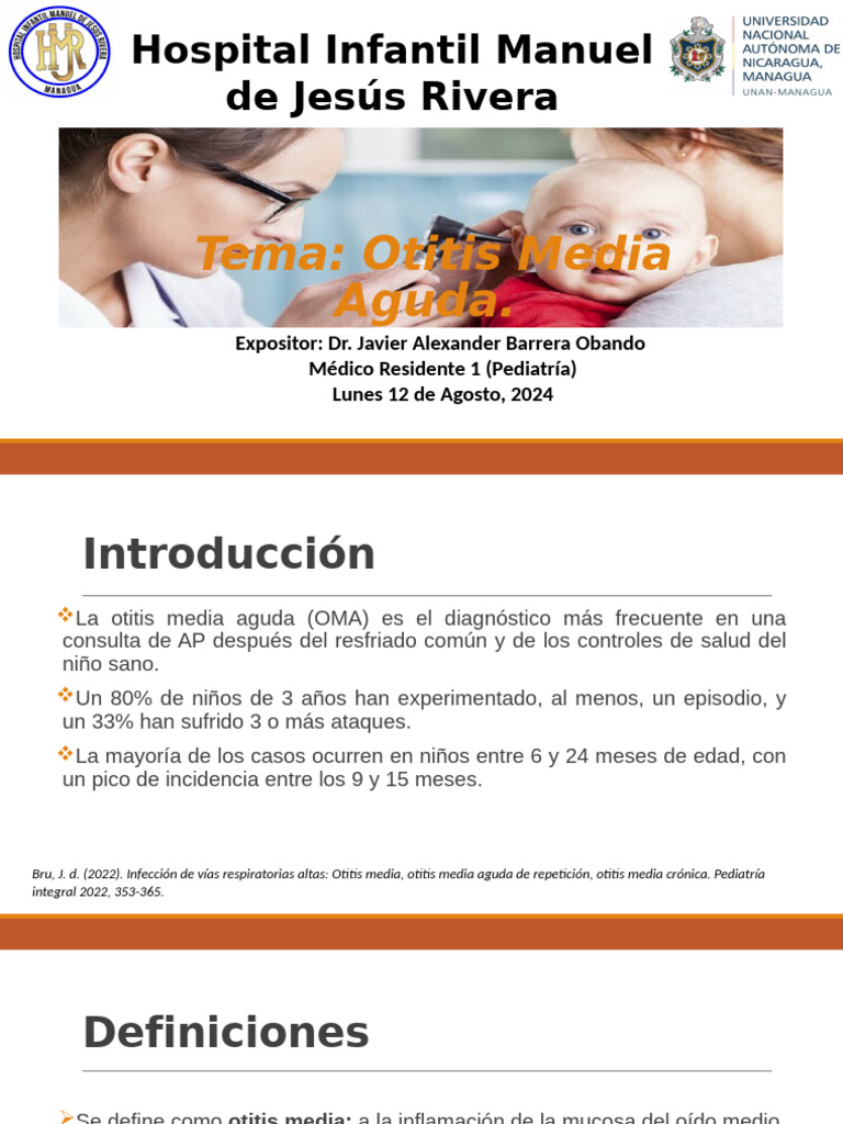 Otitis Media Aguda en Niños: Guía Completa | PDF | Especialidades ...