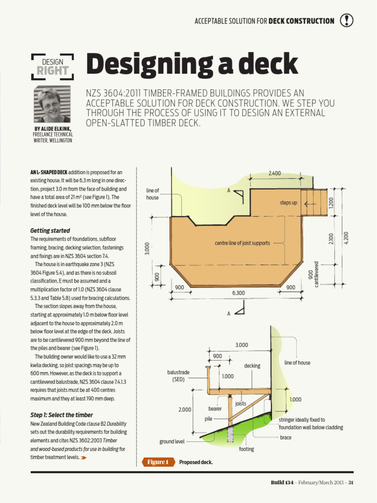 Deck Construction Guide: NZS 3604 Compliance | PDF | Deep Foundation | Framing (Construction)
