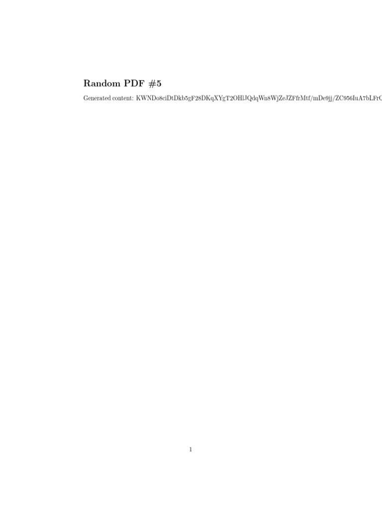Random 5 | PDF
