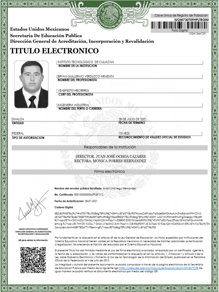 Titulo Electronico Buap | PDF
