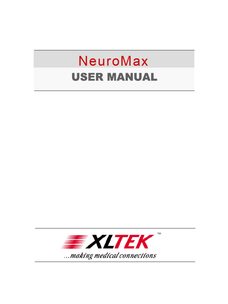 neuromax_manual | PDF | Electromyography | Menu (Computing)