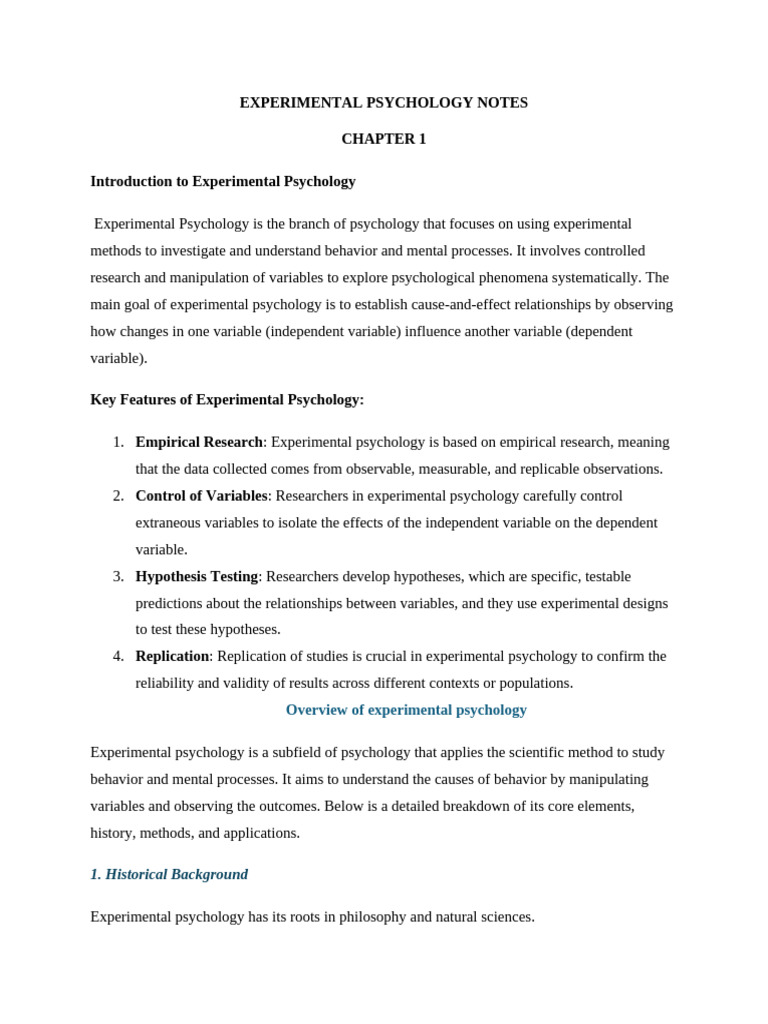 Introduction to Experimental Psychology | PDF | Perception | Senses