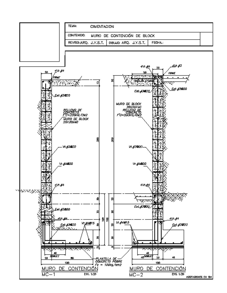 Muro de Contención de Block Relleno | PDF