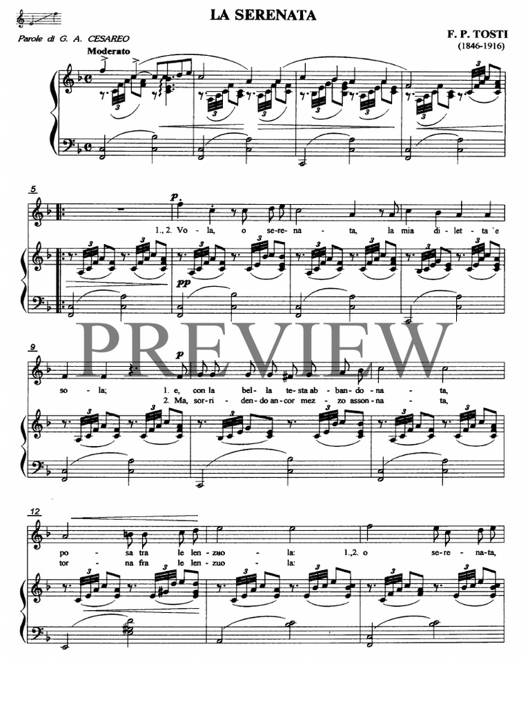 La Serenata For Voice and Piano | PDF