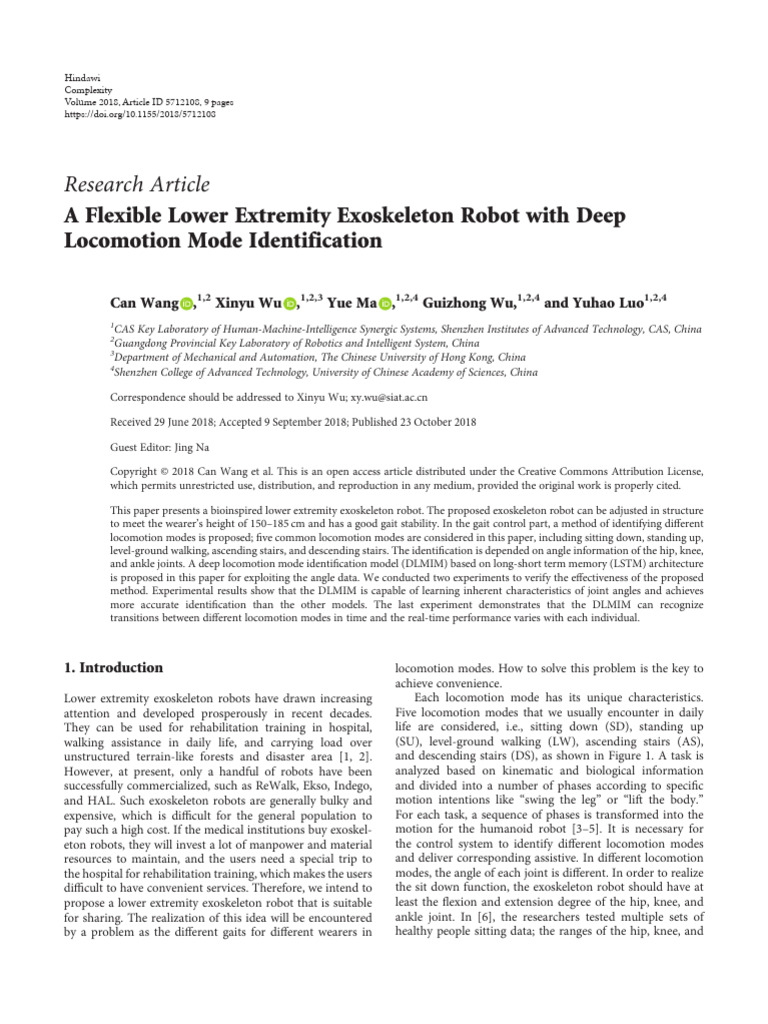A Flexible Lower Extremity Exoskeleton Robot With | PDF | Anatomical ...