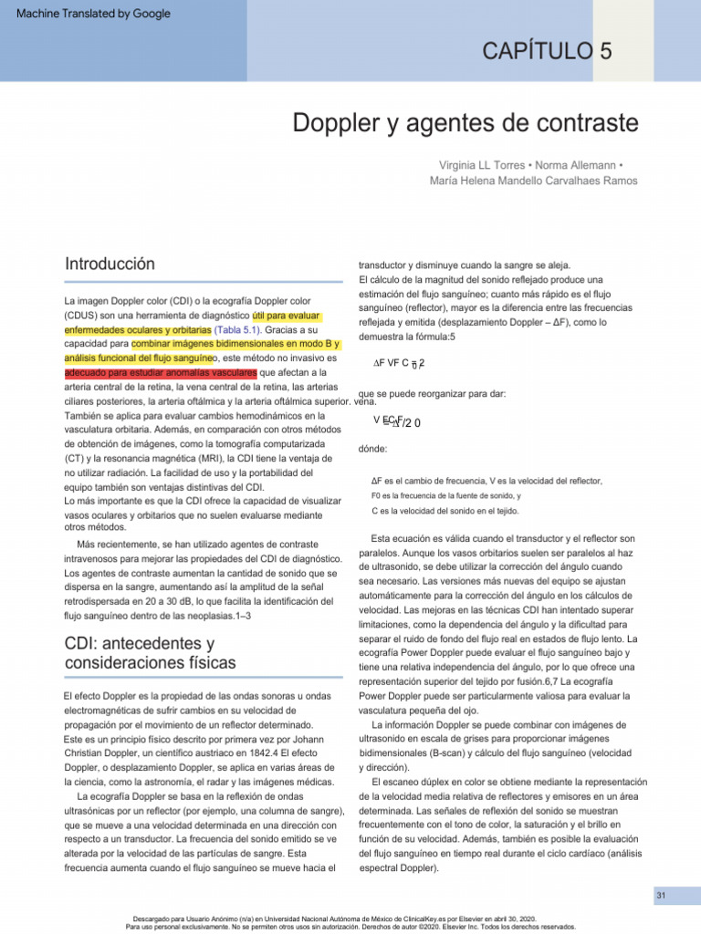 Doppler and Cpntrast Agents | PDF | Ultrasonido médico | Ultrasonido