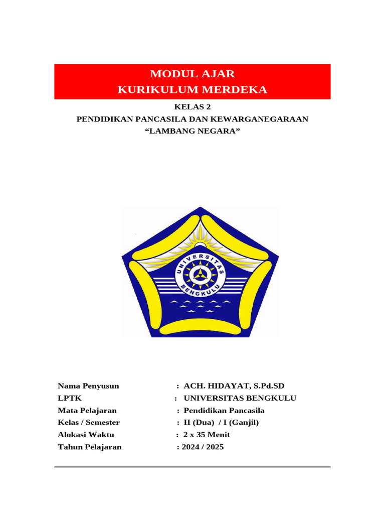 MODUL AJAR PPK Kls 2 | PDF