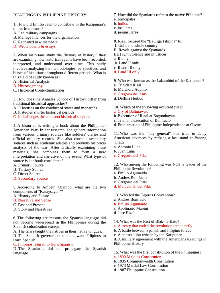 Readings in Philippine History | PDF | Philippines | Spanish East Indies