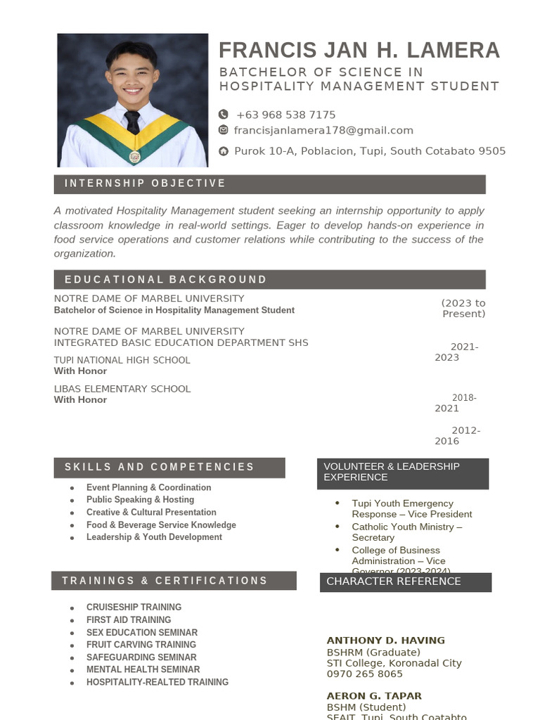 Resume - LAMERA FRANCIS JAN | PDF