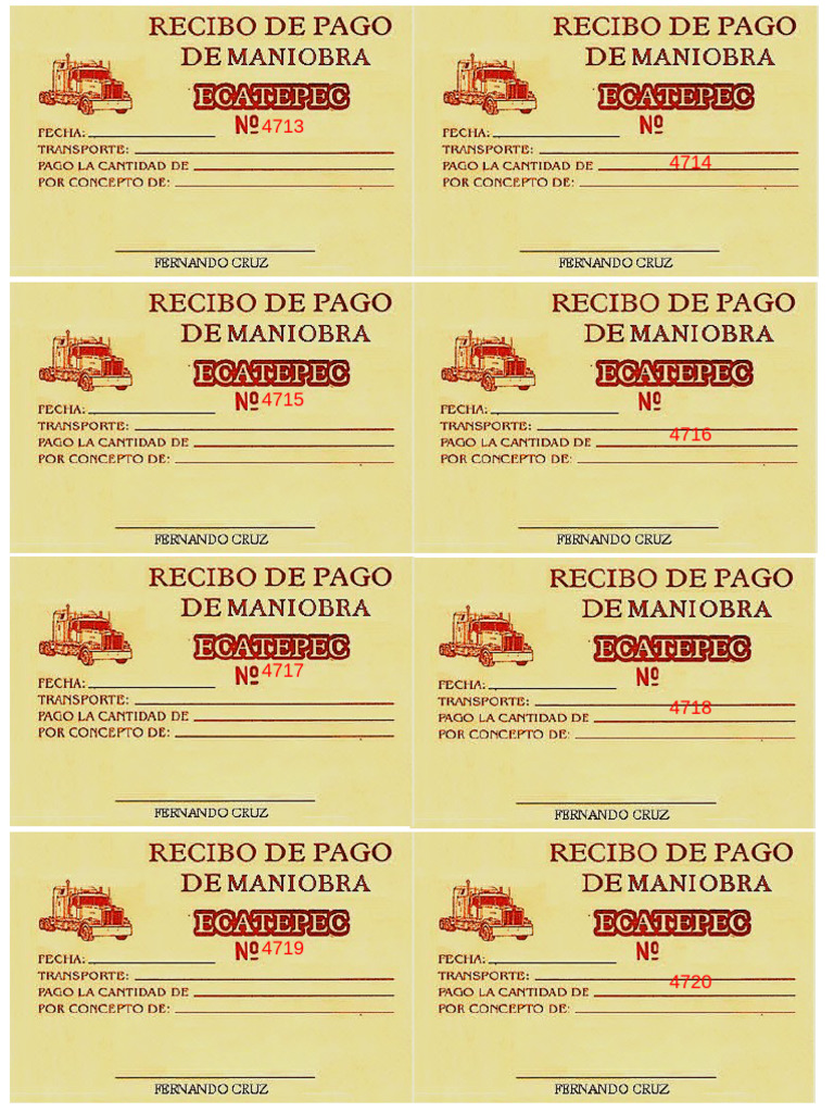 Recibos Hoja 3 | PDF